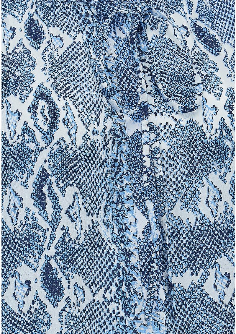 Mercy Delta Stowe Silk Blouse - Python Sapphire
