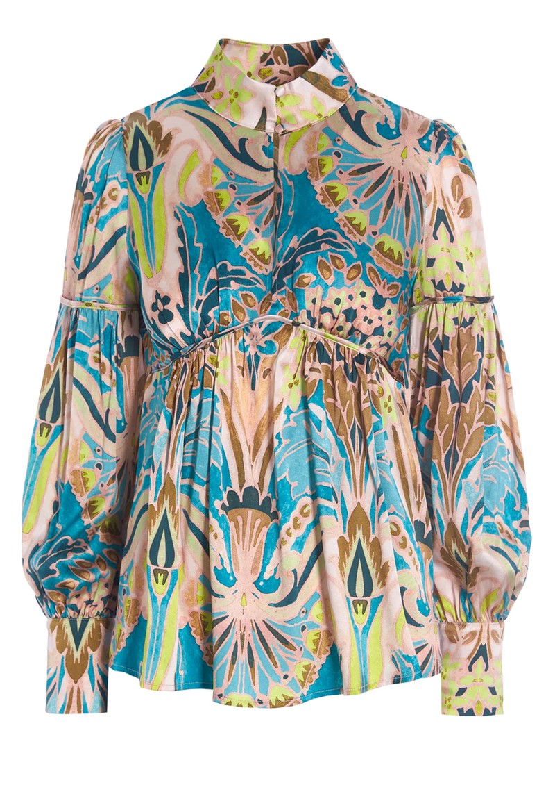 DEA KUDIBAL Maxine Silk Blouse - Eucalyptus