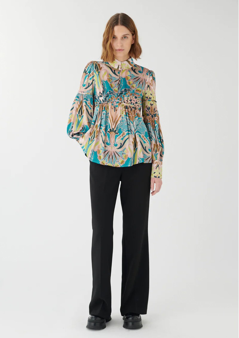 DEA KUDIBAL Maxine Silk Blouse - Eucalyptus