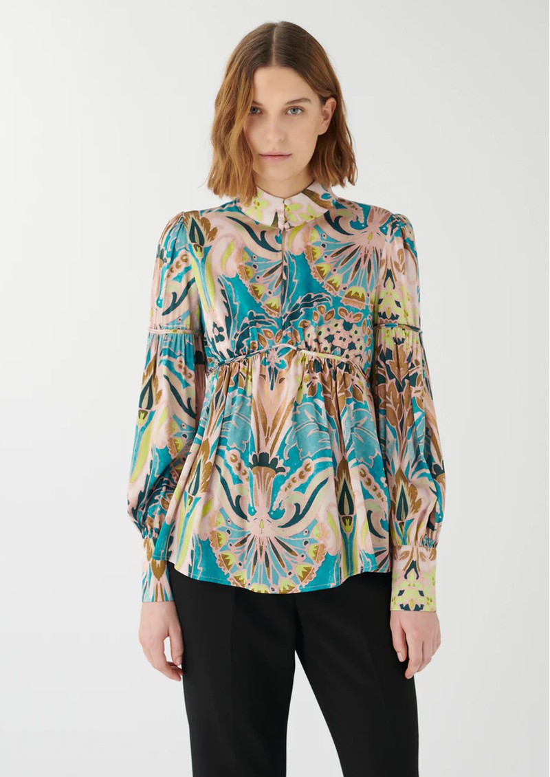 DEA KUDIBAL Maxine Silk Blouse - Eucalyptus